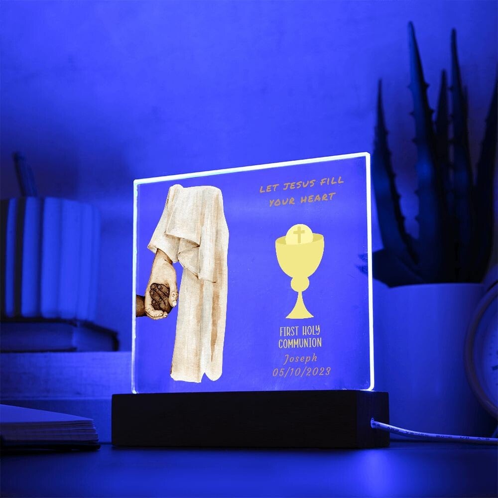 Personalized First Holy Communion Plaque Let Jesus Fill Your - Etsy
