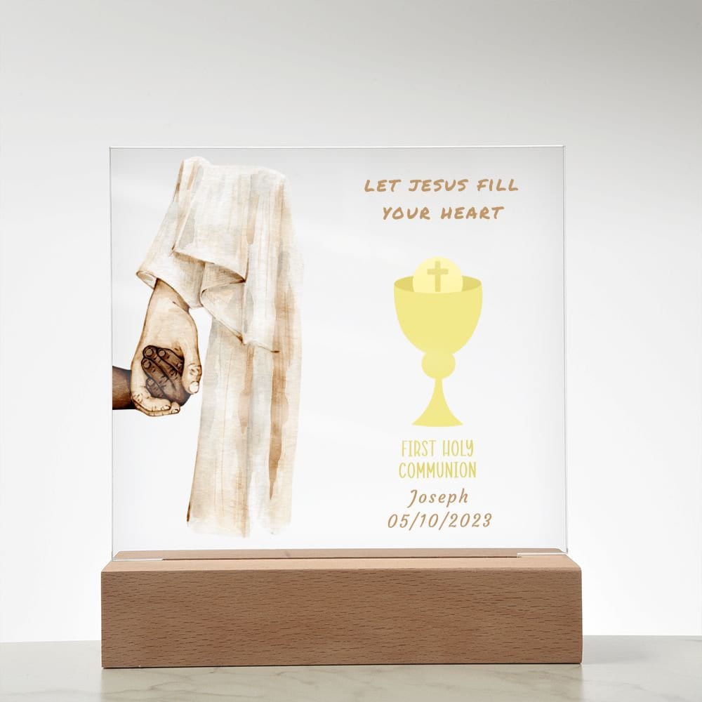 Personalized First Holy Communion Plaque Let Jesus Fill Your - Etsy
