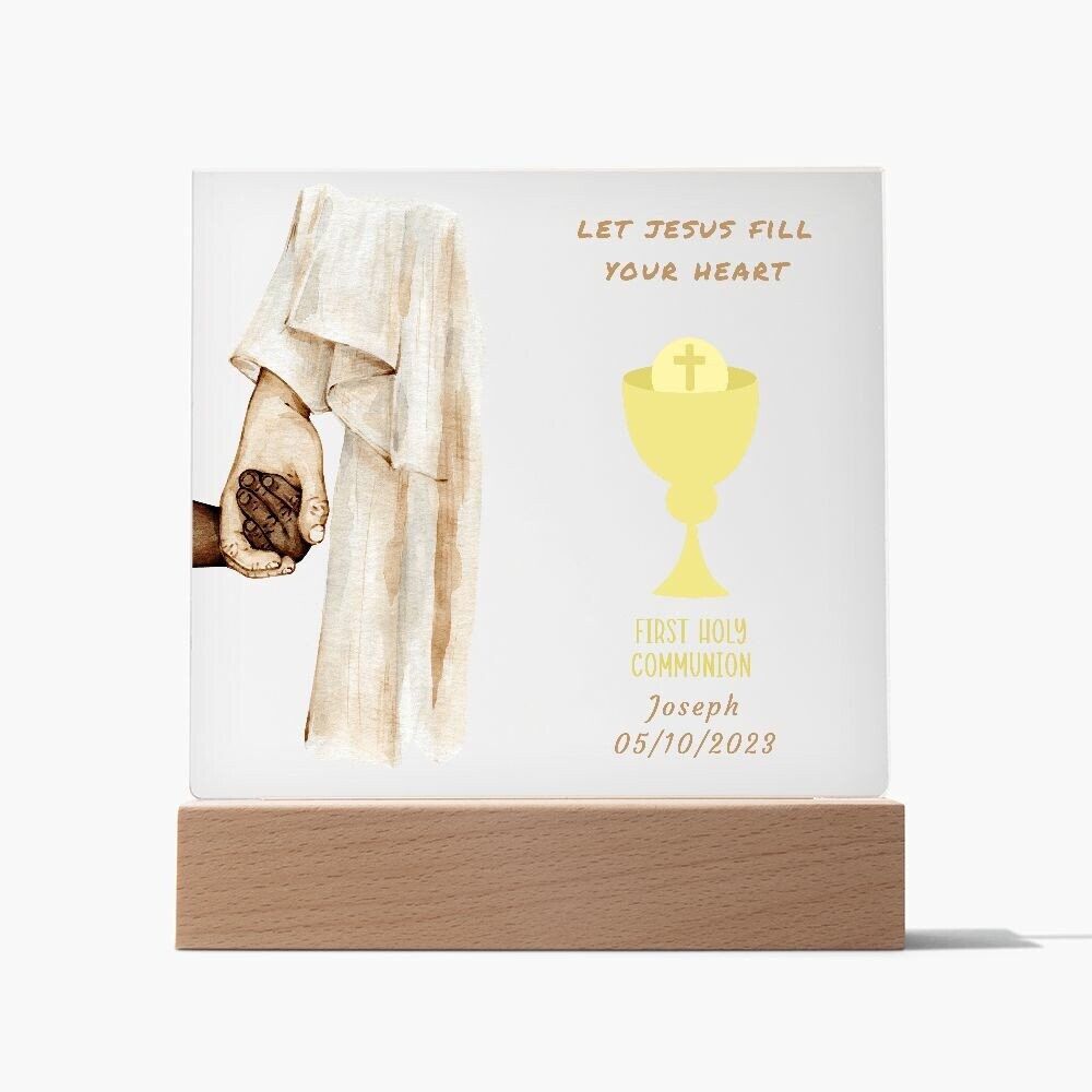 Personalized First Holy Communion Plaque Let Jesus Fill Your - Etsy