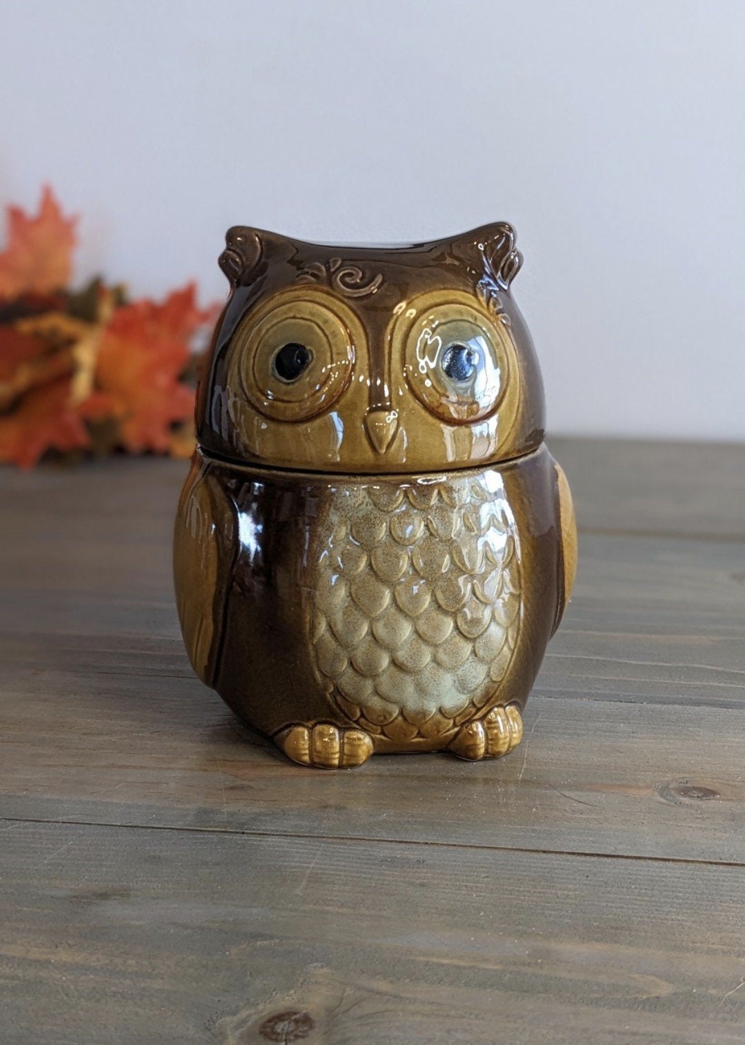 Gibson Home Owl Cookie Jar Canister 8" H Vintage Collectible - Etsy