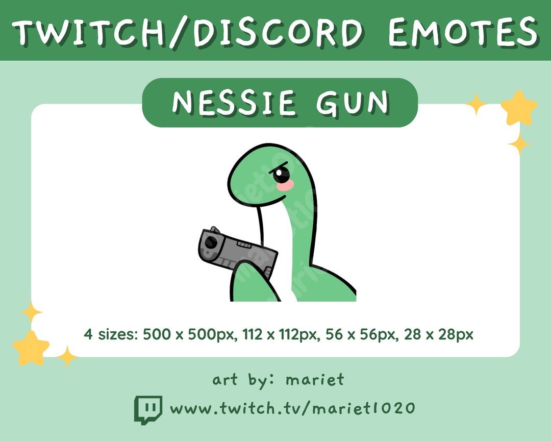 Twitch/discord Emotes Nessie Gun - Etsy