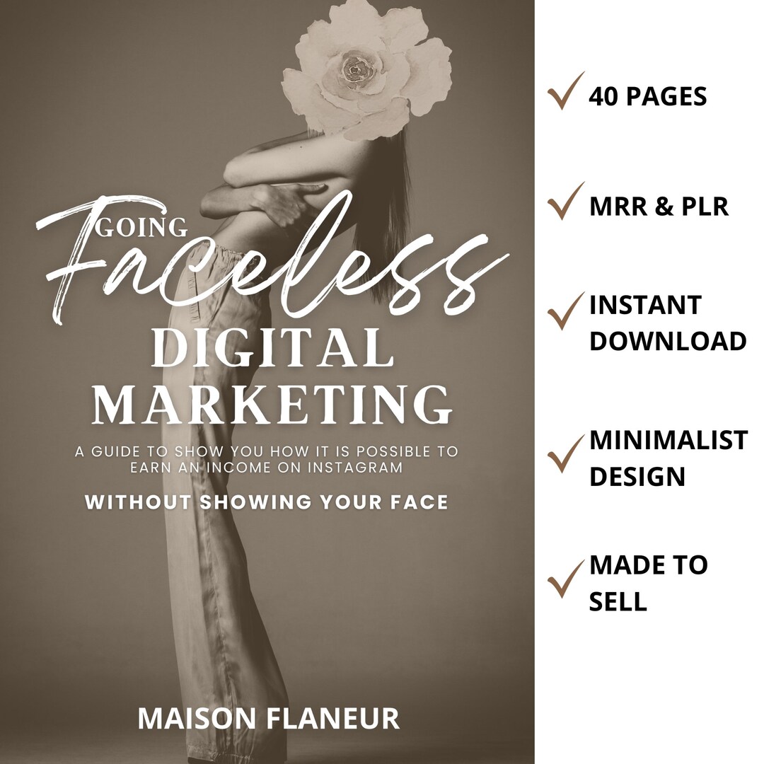 Faceless Marketing Guide, Master Resell Rights, PLR, Faceless Marketing ...