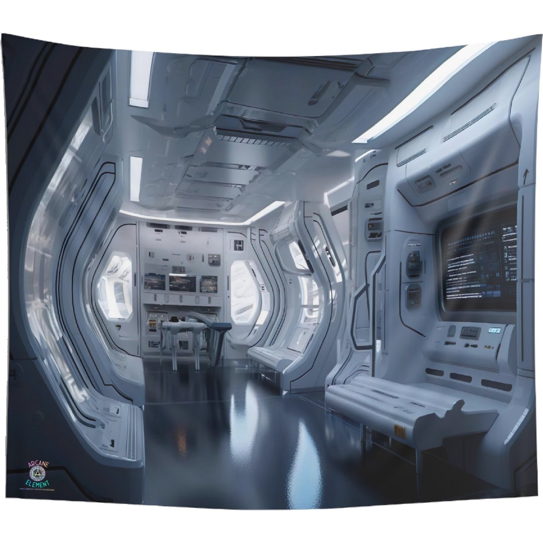 Space Station Lab Backdrop Tapestry| Game Room Backdrop | Fantasy ...