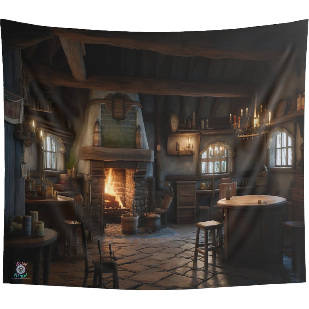 Commoners Home Backdrop Tapestry Game Room Backdrop Fantasy Background ...