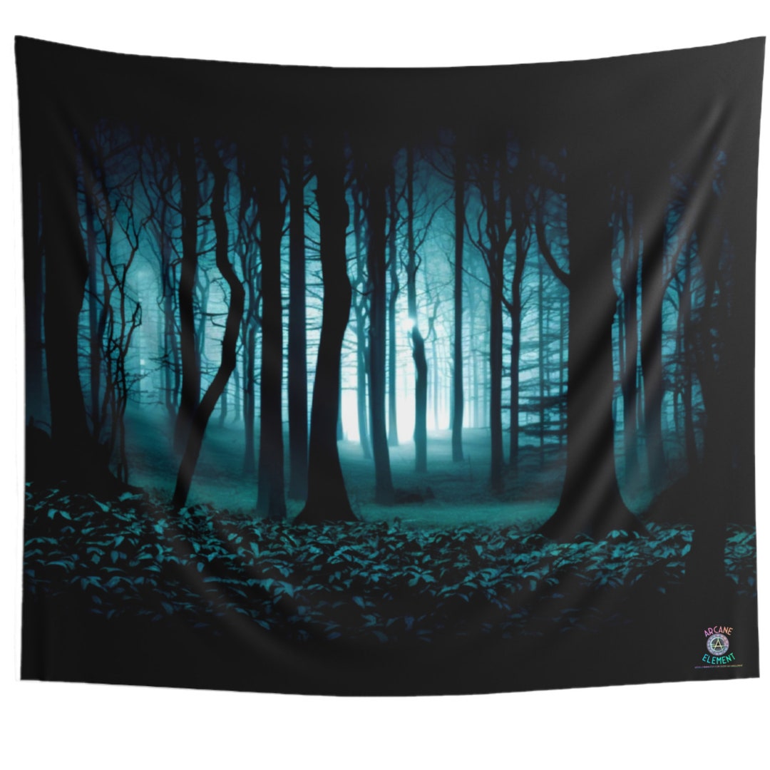 Mist Woods Scene Backdrop Tapestry - Etsy