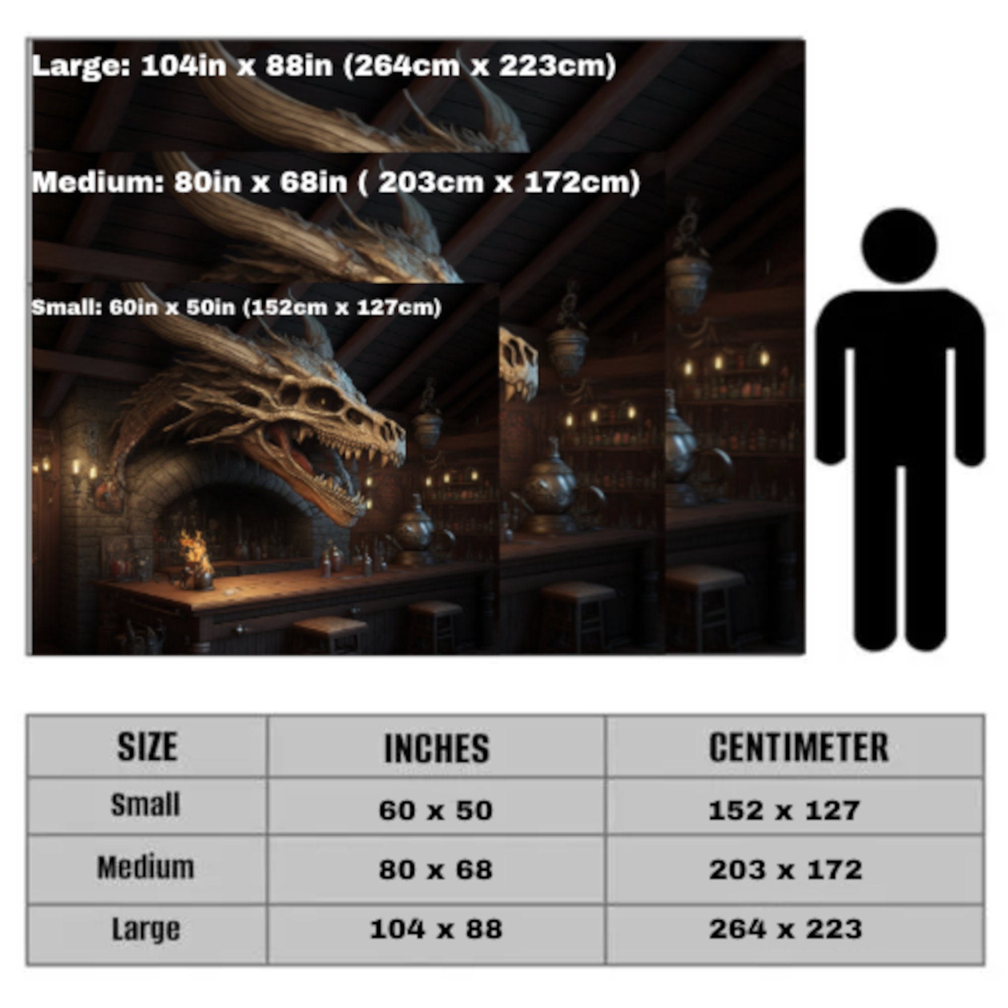 Dungeon Wall Scene Backdrop Tapestry| Game Room Backdrop | Fantasy ...