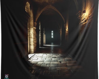 Dungeon Wall Scene Backdrop Tapestry| Game Room Backdrop | Fantasy ...