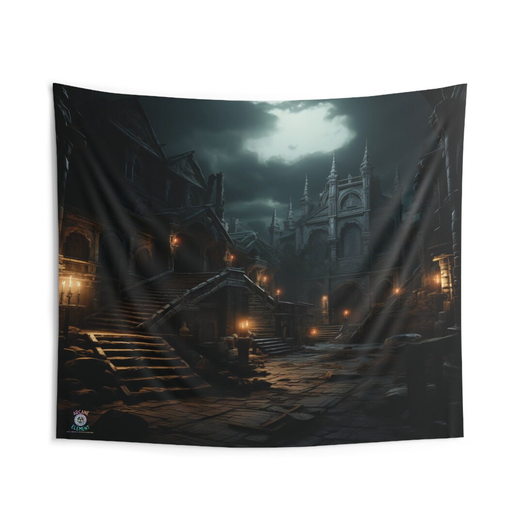 Gothic City Cathedral Ward Game Room Backdrop Fantasy Background Wall ...