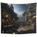 Dungeon Wall Scene Backdrop Tapestry Game Room Backdrop Fantasy ...