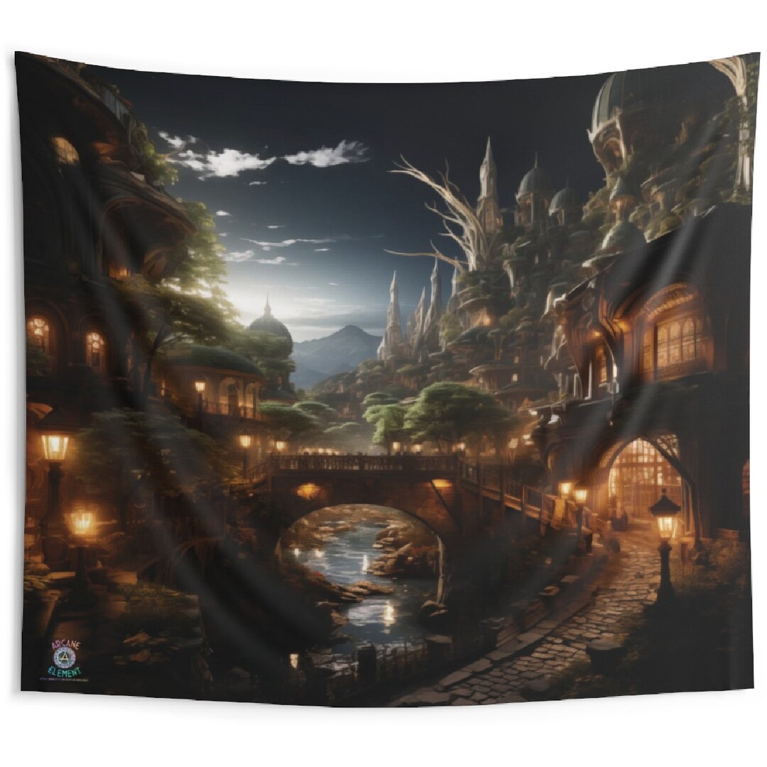 Twilight, Elven River Metropolis | River City Canal | Elven Poster ...