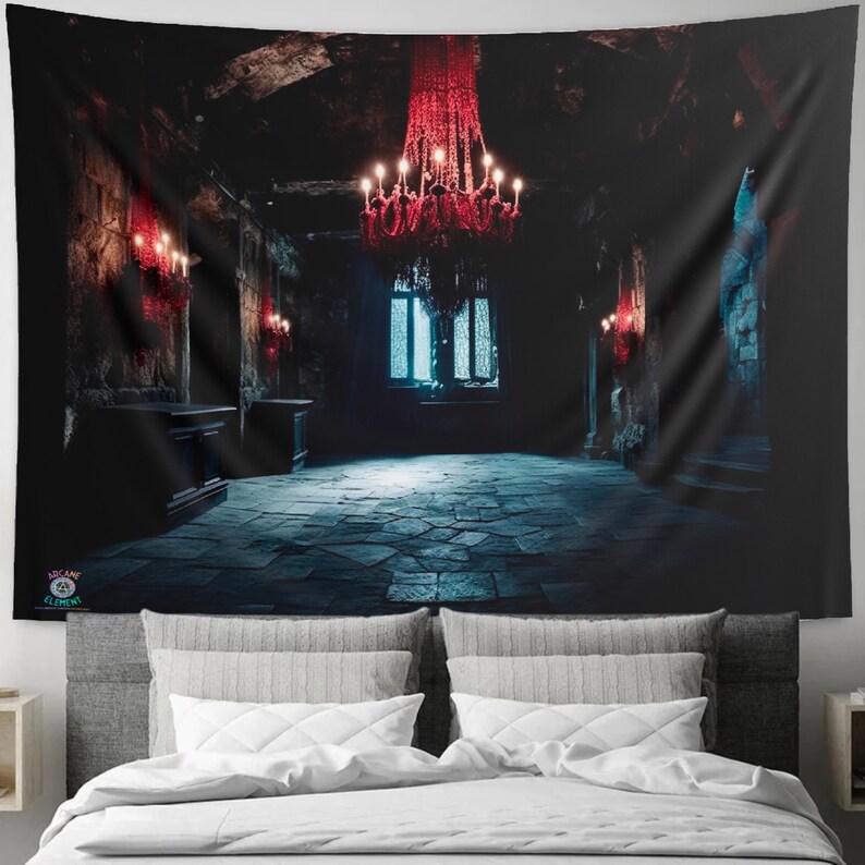Scarlet Castle Scene Backdrop Tapestry - Etsy