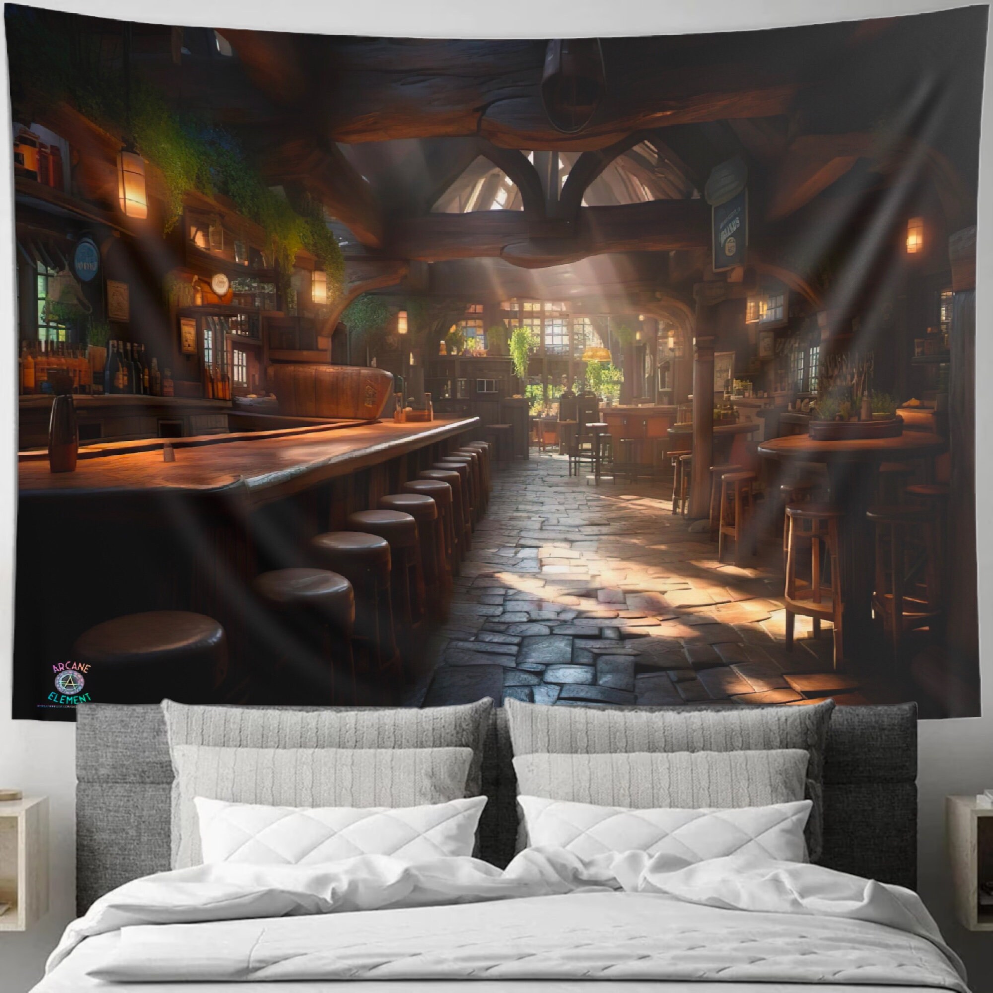 Outdoor Pub Backdrop Tapestry - Etsy