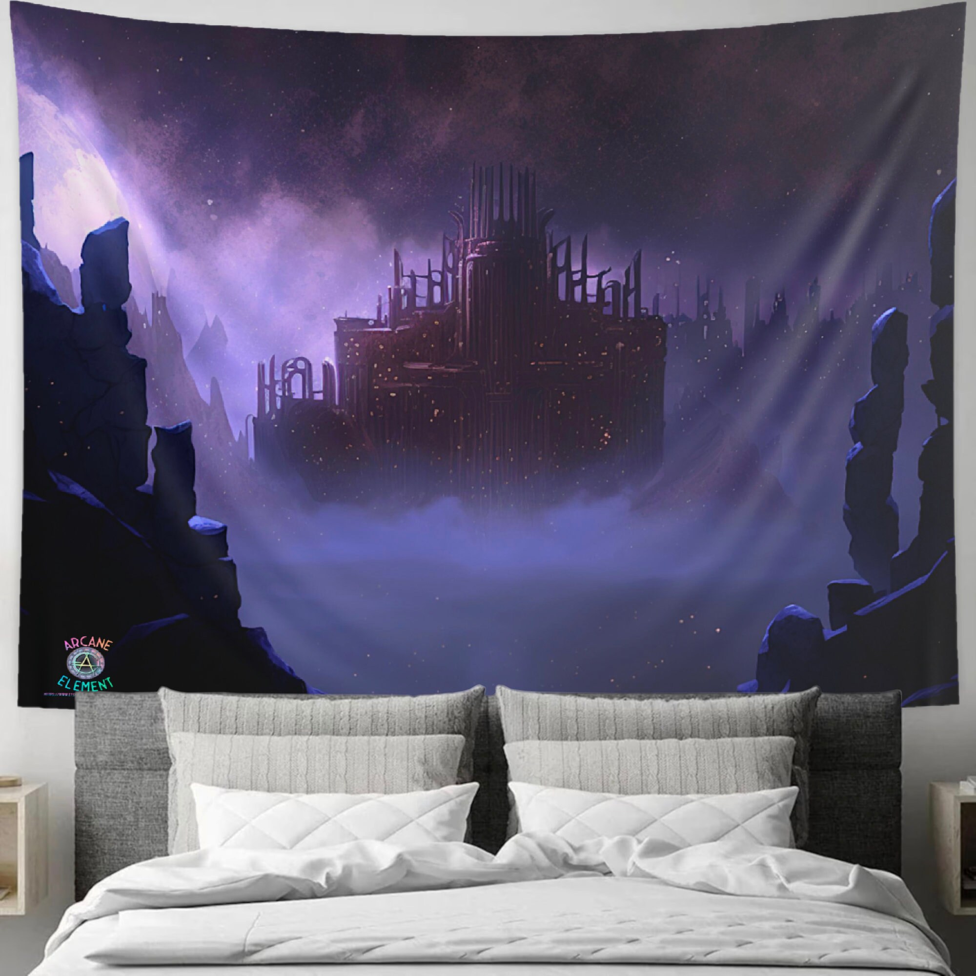 Underdark Fortress Scene Backdrop Tapestry | Game Room Backdrop ...