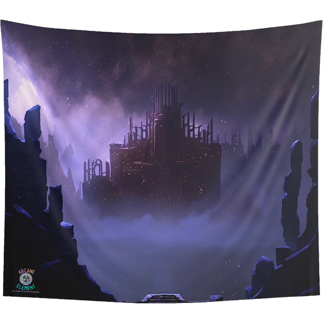 Underdark Fortress Scene Backdrop Tapestry | Game Room Backdrop ...