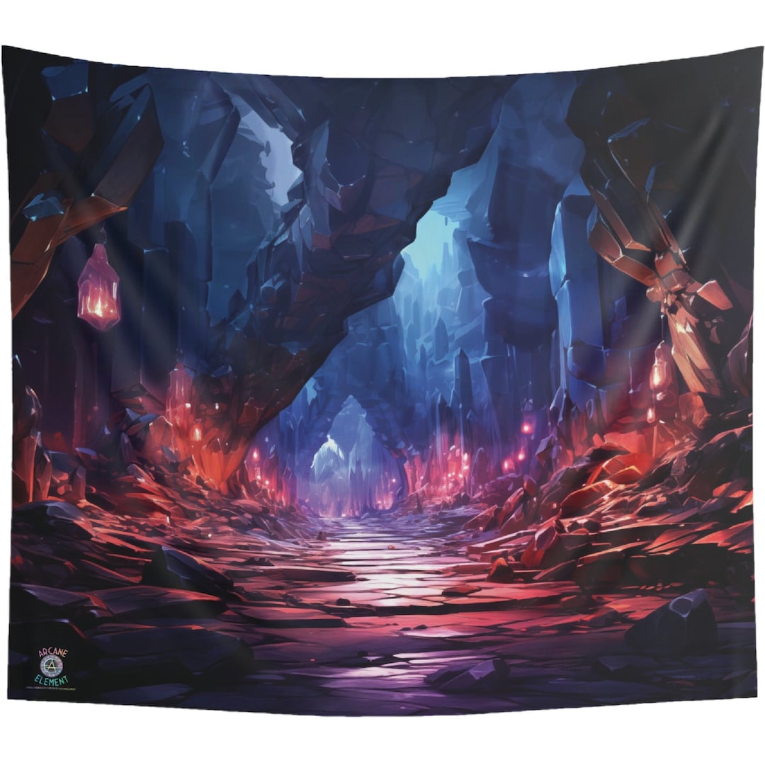 Dark Crystal Cave | Game Room Backdrop | Fantasy Background | Wall ...