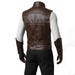 Handmade Brown Leather Cosplay Vest for Men | Real Leather Fantasy Vest ...