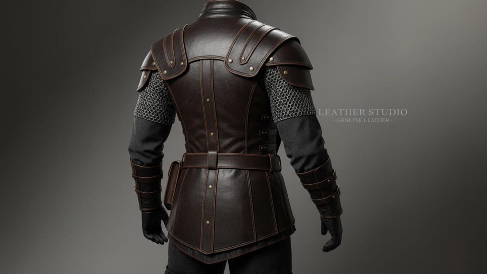 Medieval Leather Armor Jacket, Handmade Genuine Cowhide Warrior Costume ...