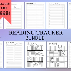 Reading Tracker Planner, Book Shelf, Reading Log, Book Review, Book ...
