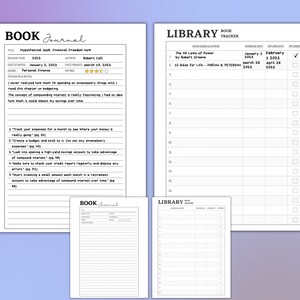 Reading Tracker Planner, Book Shelf, Reading Log, Book Review, Book ...