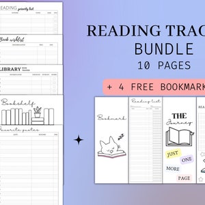 Reading Tracker Planner, Book Shelf, Reading Log, Book Review, Book ...