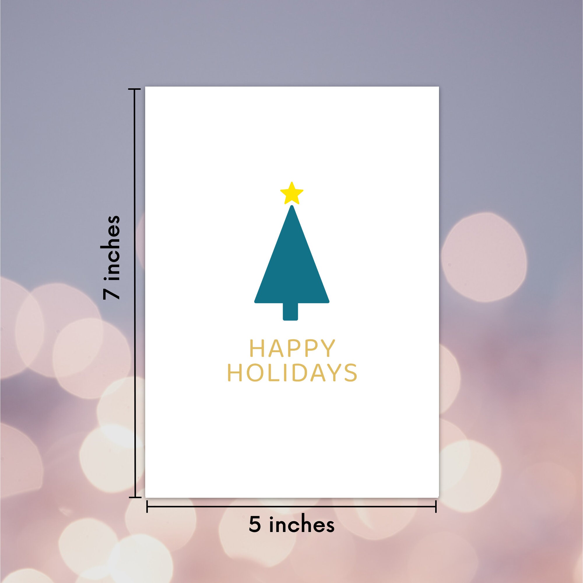 Printable Christmas Tree Card, Minimalist Christmas Tree, Digital ...