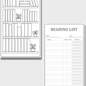 Custom Bookmarks Printable, Reading Journal, Library Card, Book List - Etsy