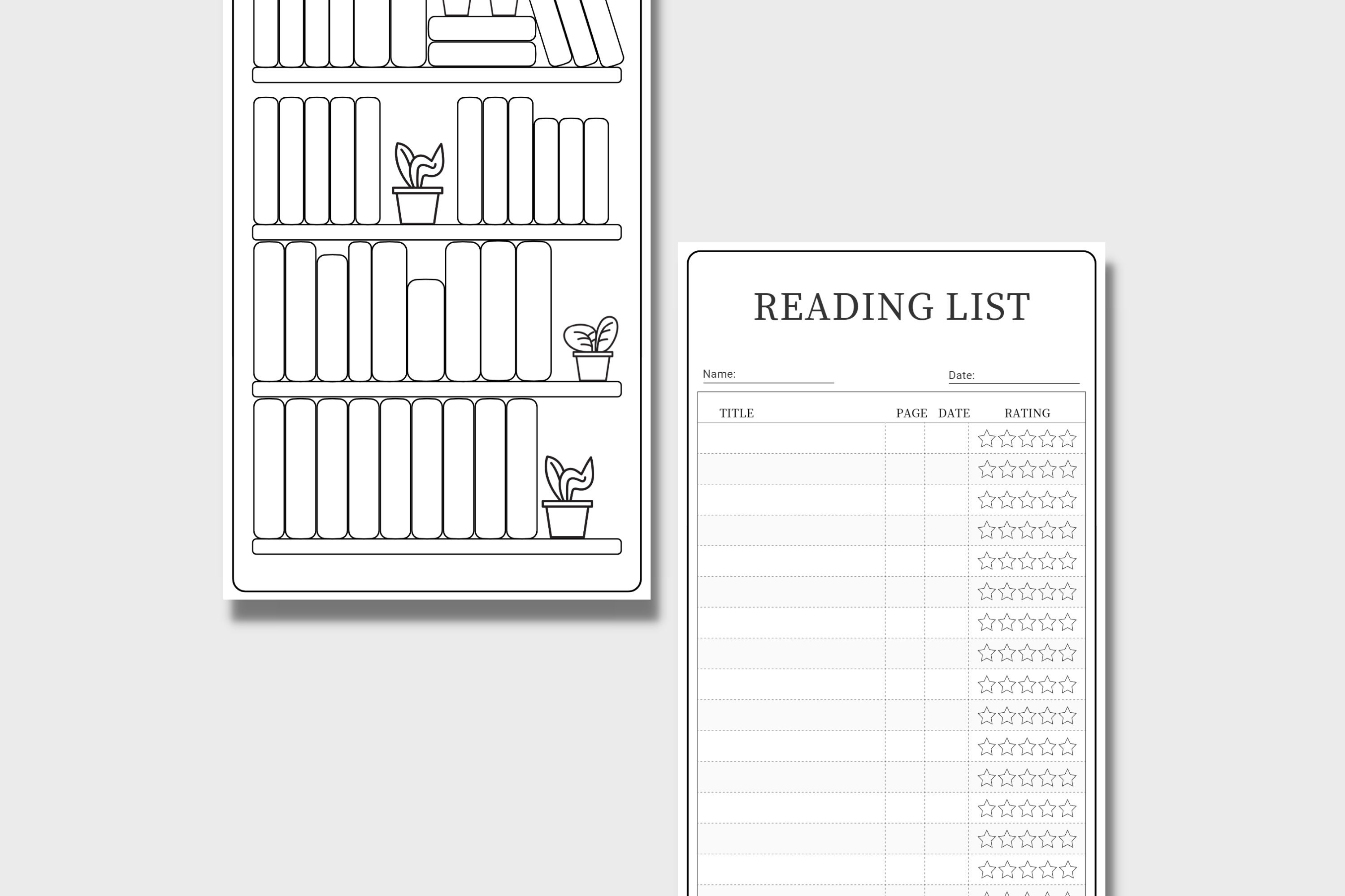 Custom Bookmarks Printable, Reading Journal, Library Card, Book List - Etsy