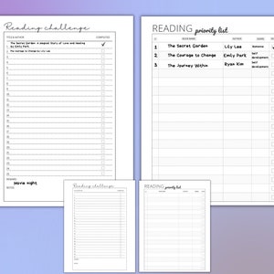 Reading Tracker Planner, Book Shelf, Reading Log, Book Review, Book ...