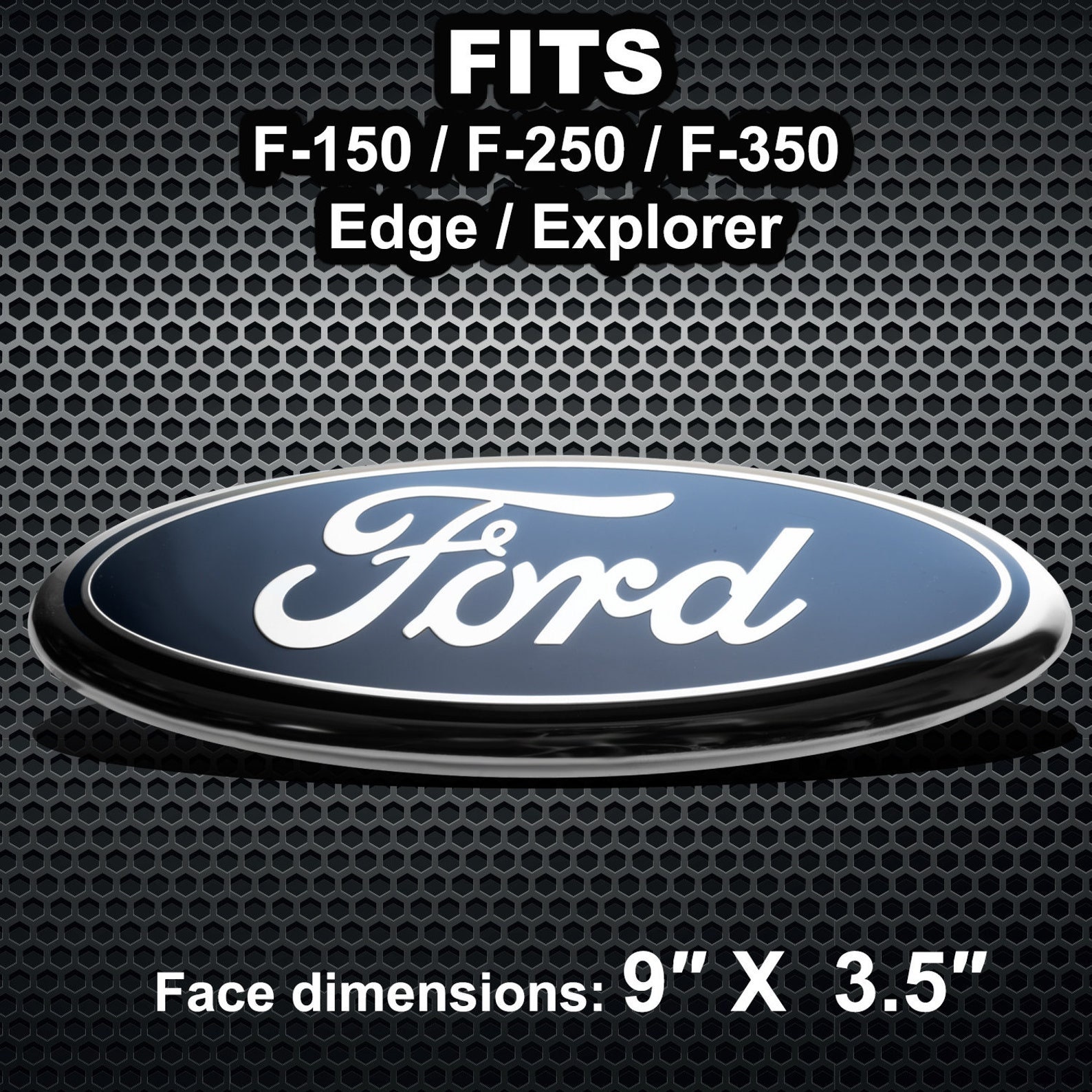 9 Inch Front Grille/tailgate Ford Emblem Badge Oval Blue 2004-2016 - Etsy