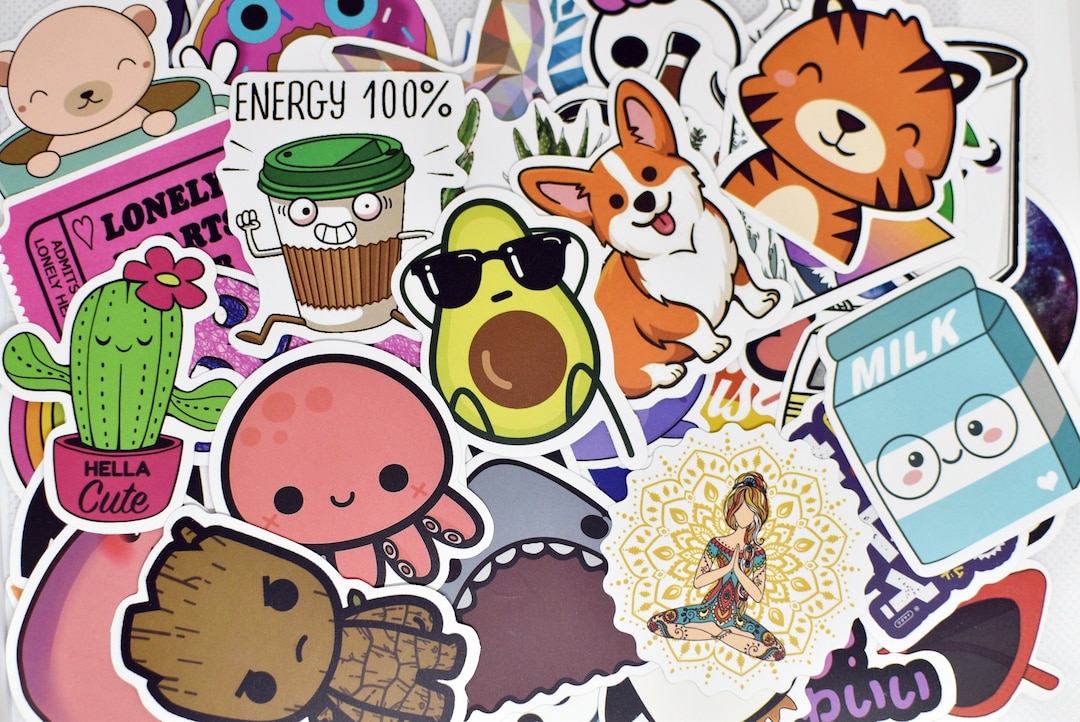 50 Cute Teen Girl Vinyl Stickers Pack Waterproof for Hydro Flask ...