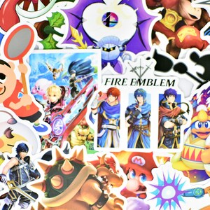 50 Super Smash Video Game Anime Cartoon Vinyl Stickers Pack Waterproof ...