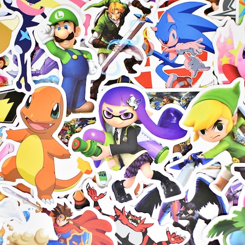 50 Super Smash Video Game Anime Cartoon Vinyl Stickers Pack - Etsy
