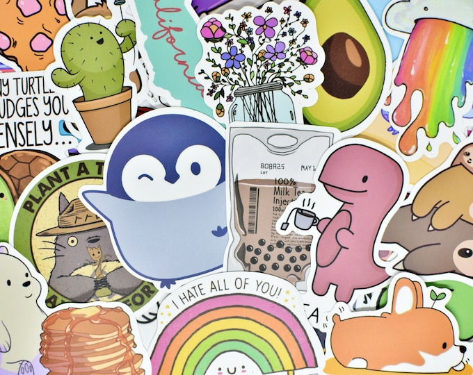 75 Cute Teen Girl Vinyl Stickers Pack Waterproof for Hydro Flask ...