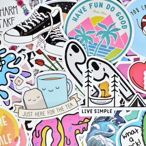 75 Cute Teen Girl Vinyl Stickers Pack Waterproof for Hydro Flask ...