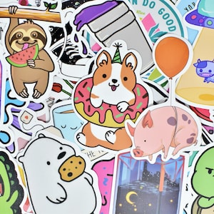 75 Cute Teen Girl Vinyl Stickers Pack Waterproof for Hydro Flask ...