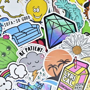 50 Cute Teen Girl Vinyl Stickers Pack Waterproof for Hydro Flask ...