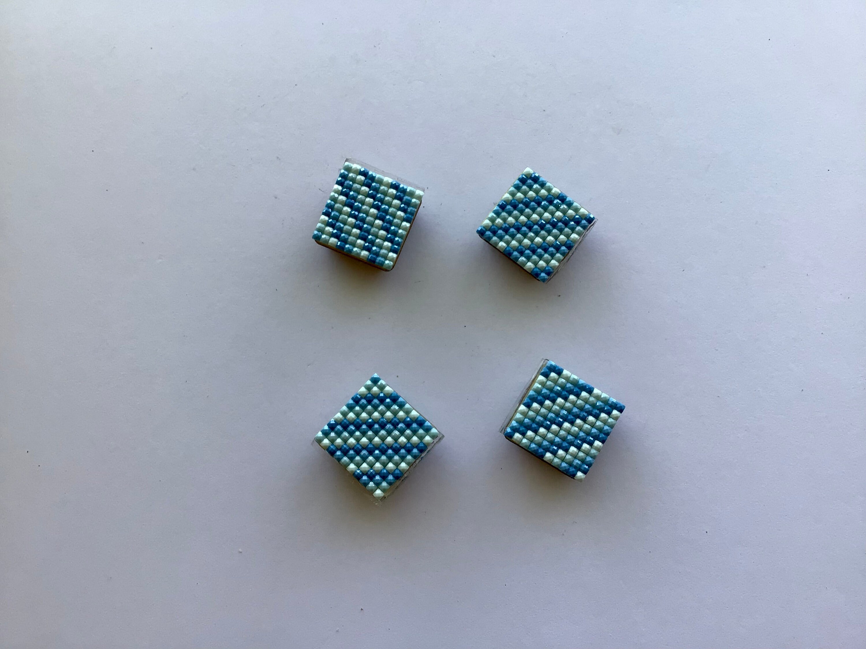 Handmade Wood Beaded Refrigerator Magnets Set of 4 - Etsy