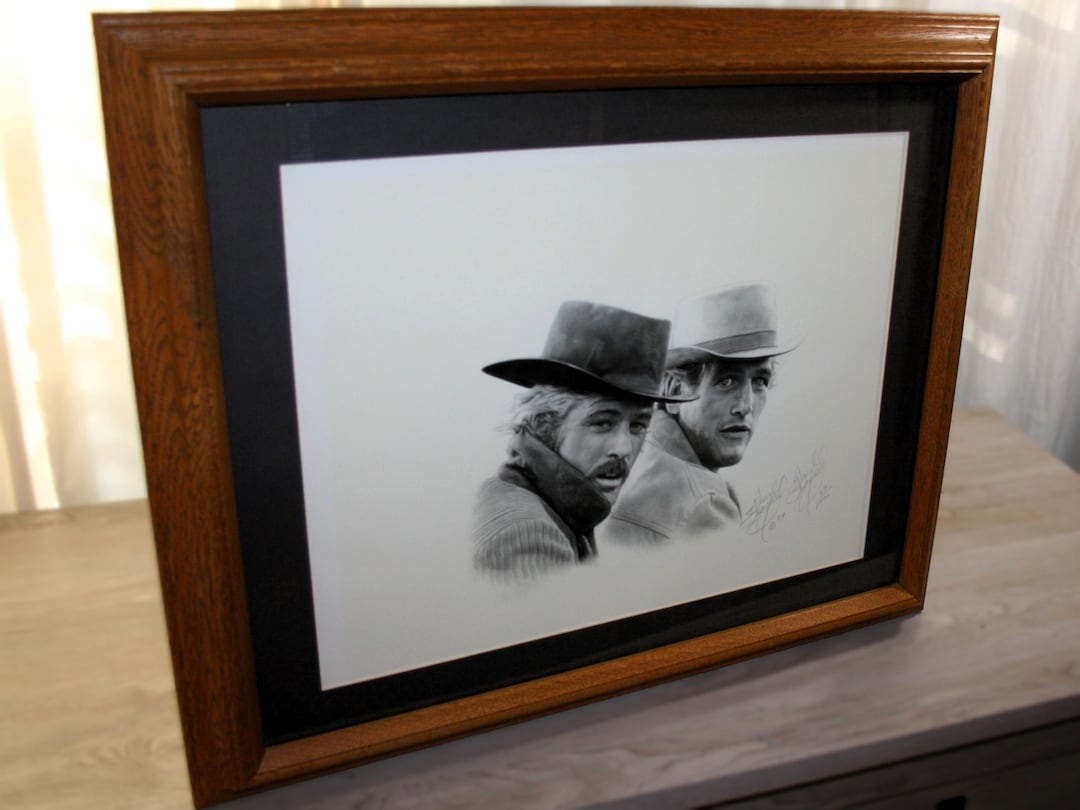 Rare Hollywood Western Film Portrait Art Robert Redford, Paul Newman ...