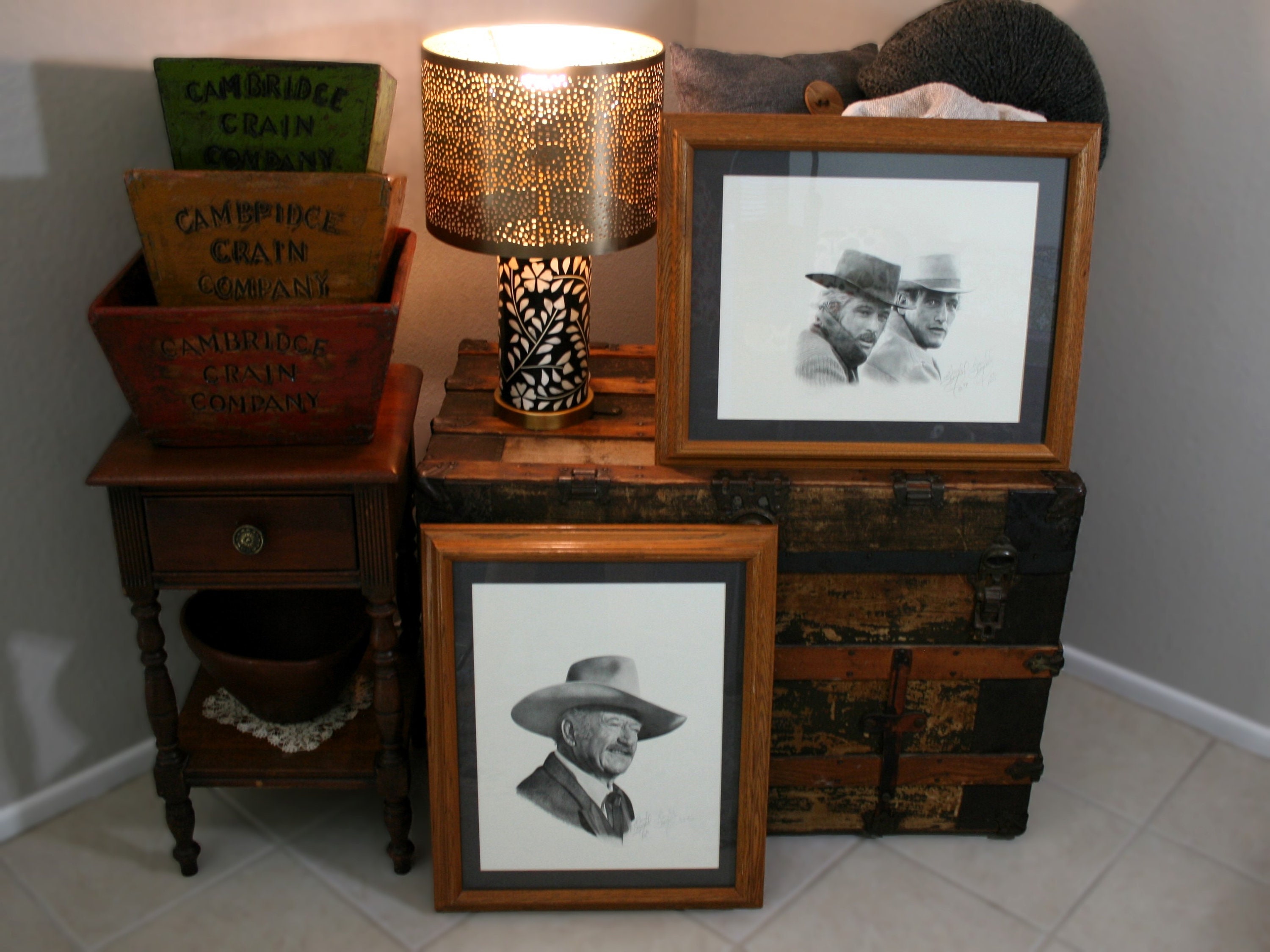 Rare Hollywood Western Film Portrait Art Robert Redford, Paul Newman ...