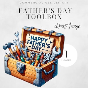 Father's Day Toolbox Clipart, SINGLE IMAGE, Digital Download ...