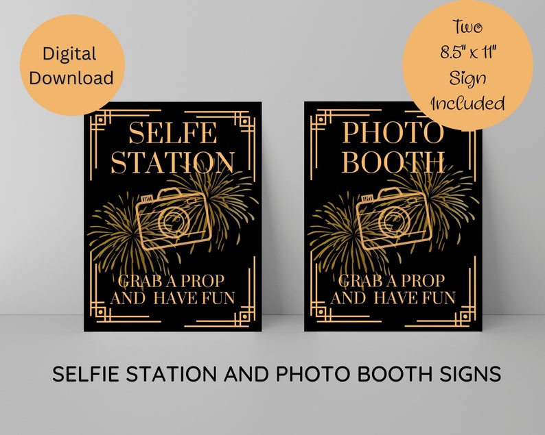 New Years Eve Party Photo Booth Props Printable Download Instant DIY ...