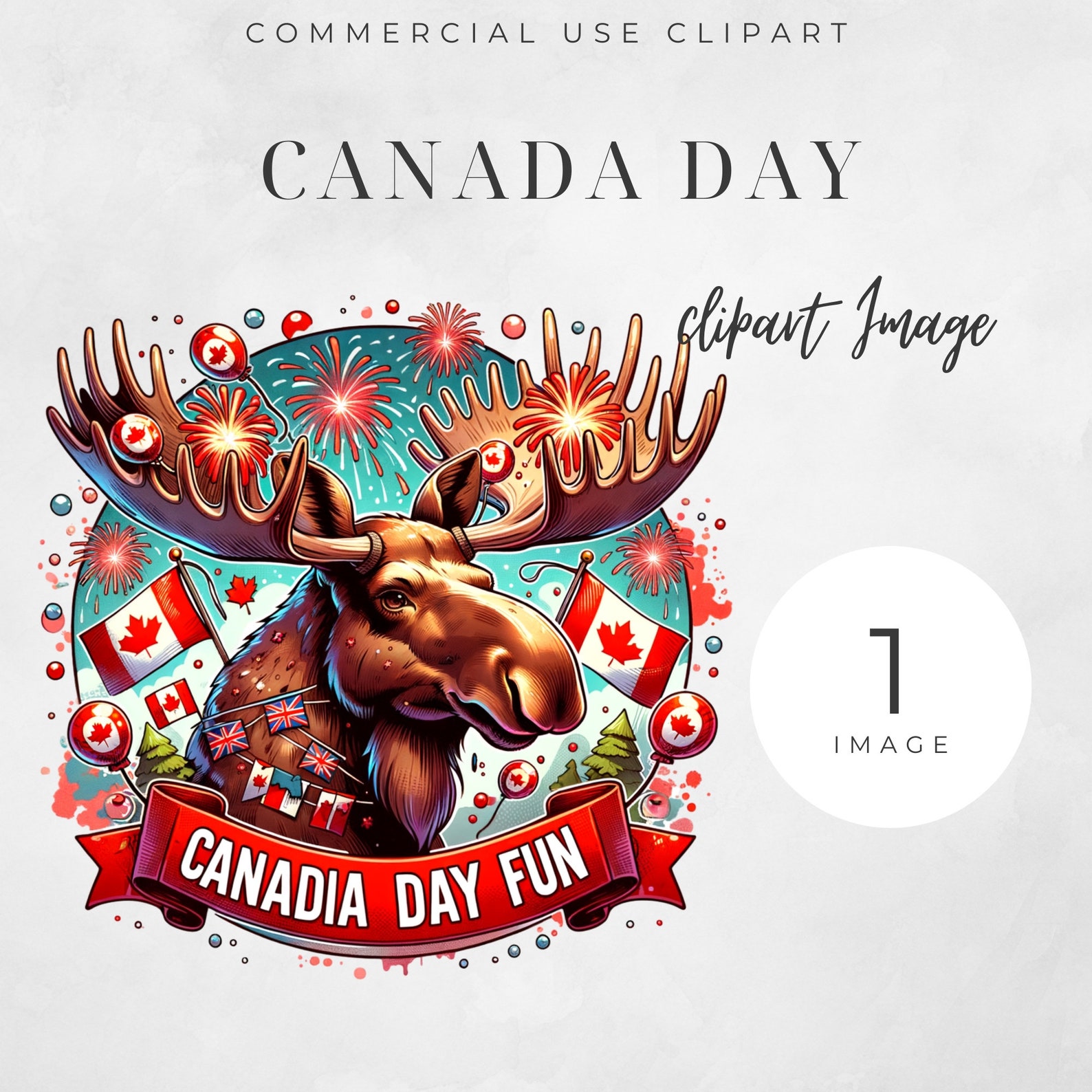 Canada Day Clipart, SINGLE IMAGE, Digital Download, Commercial Use ...