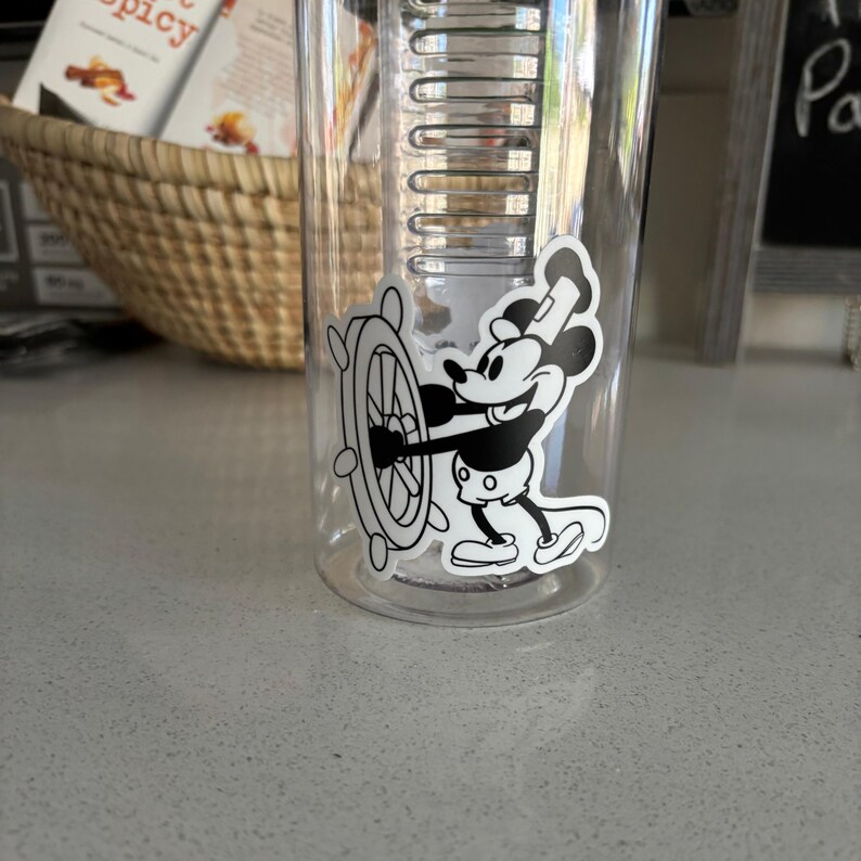 Steamboat Willie Vinyl Sticker, 3" X 2.85" Die Cut Vinyl, Weatherproof ...