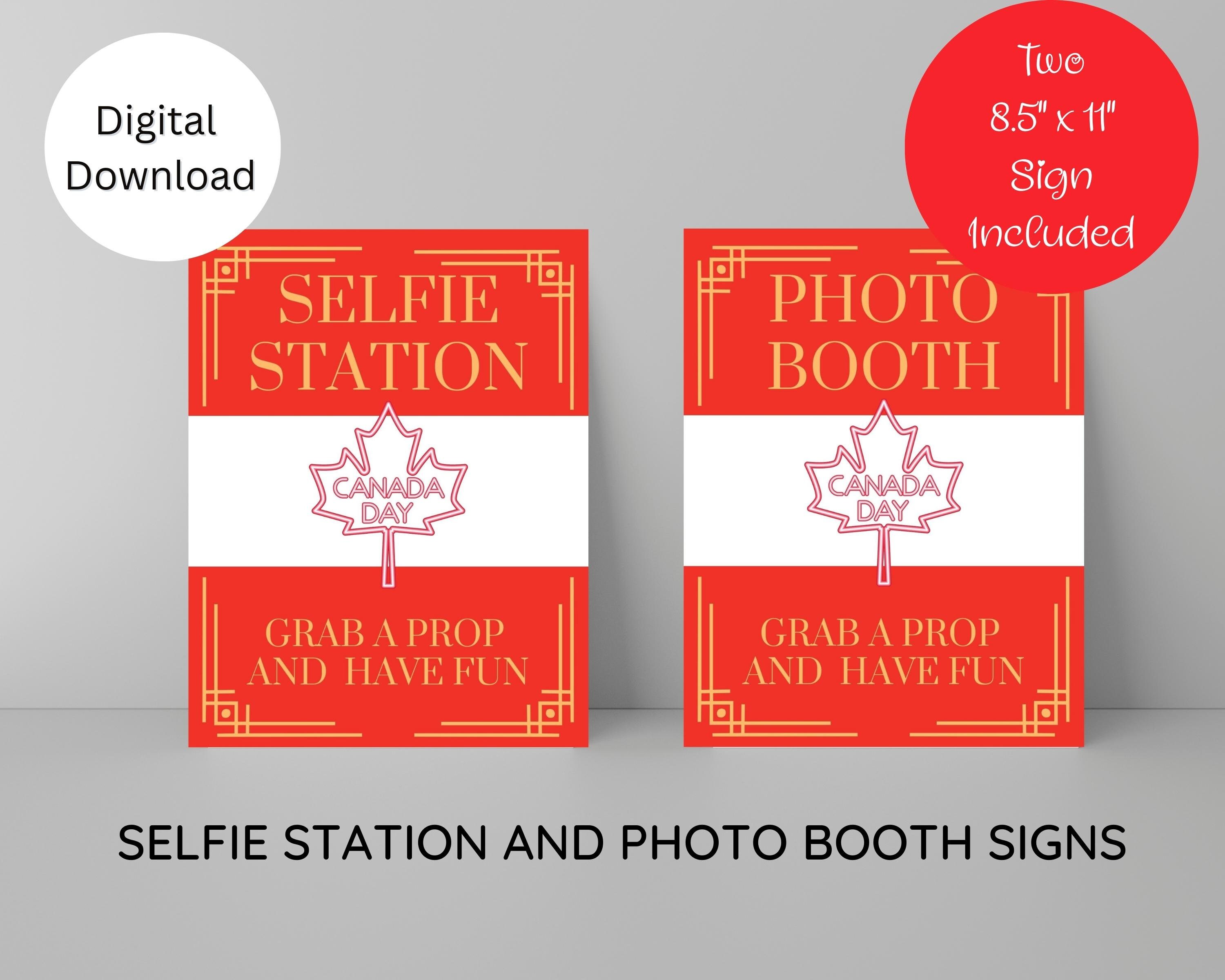 Canada Day Photo Booth Props Printable Download, DIY Props, July 1st ...