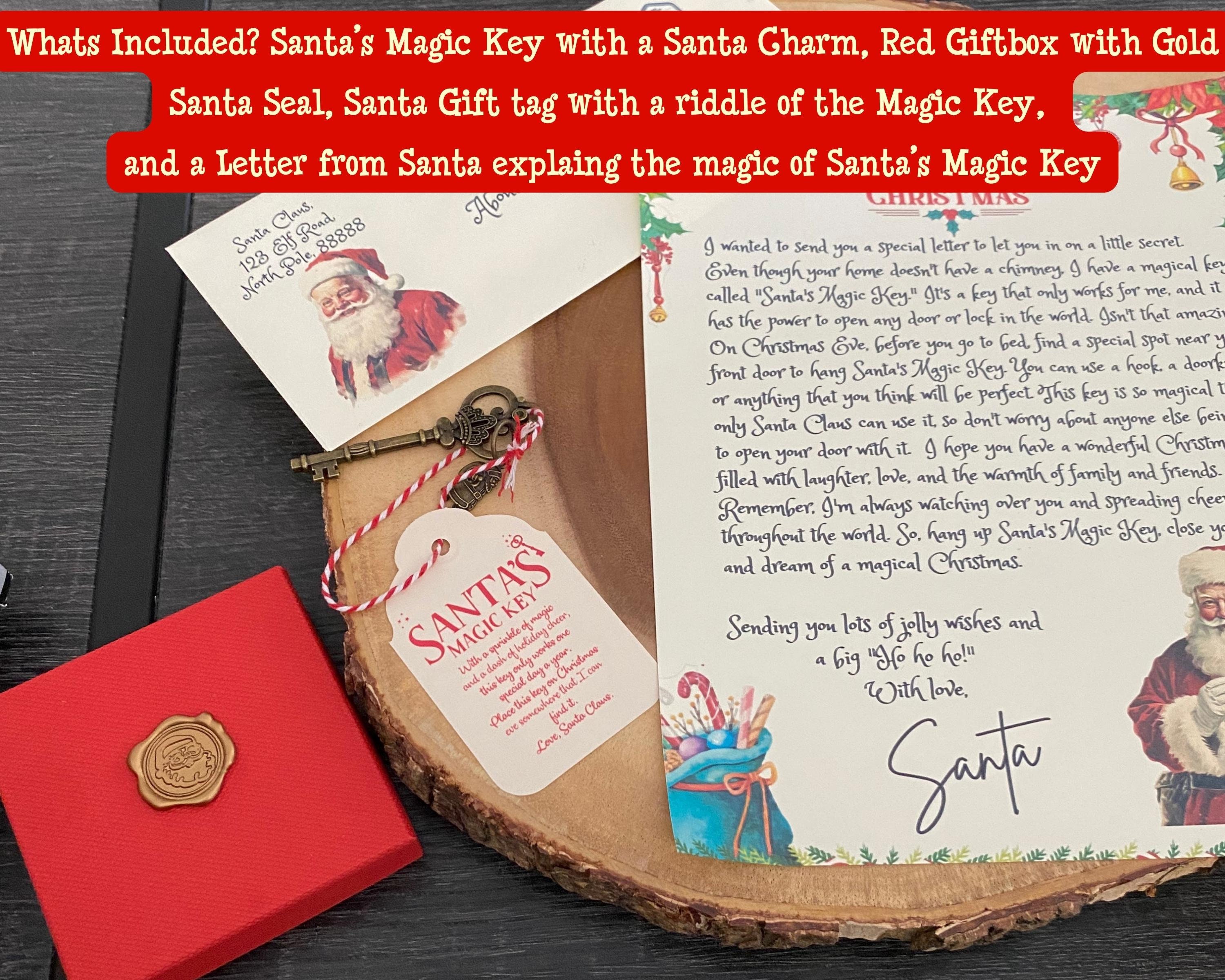 Santa's Magic Key for Homes Without Chimneys, Antique Bronze Key With ...