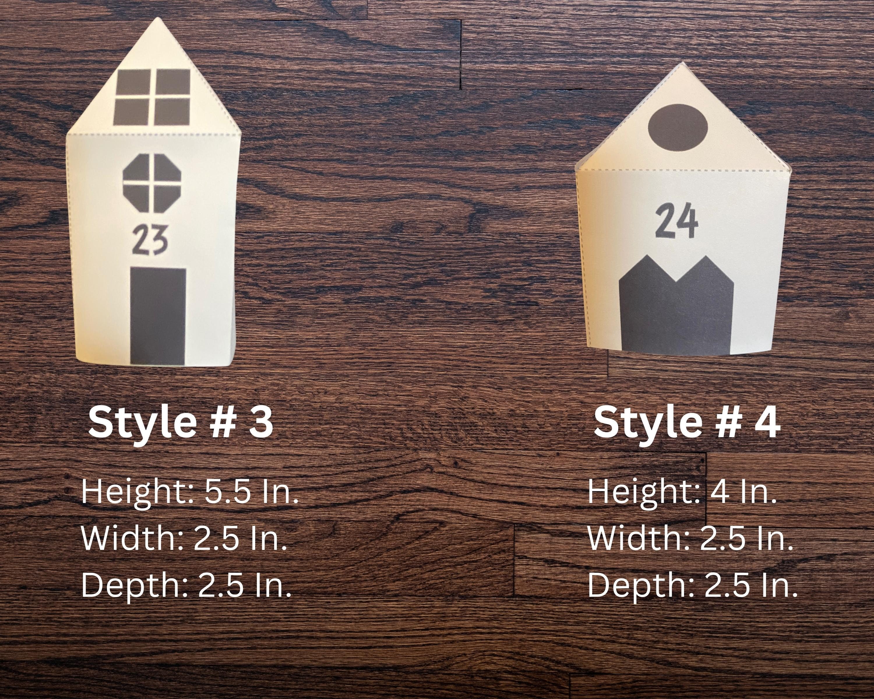 Advent Calendar Houses Printable, DIY Advent Calendar, Advent Paper ...