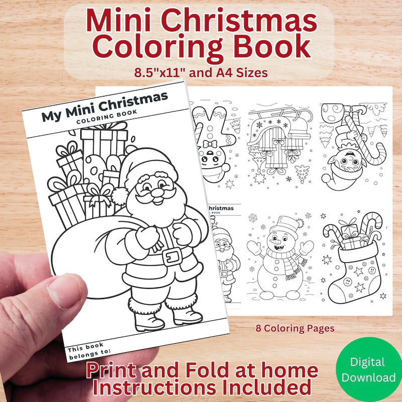 Christmas Mini Book Pdf - Etsy