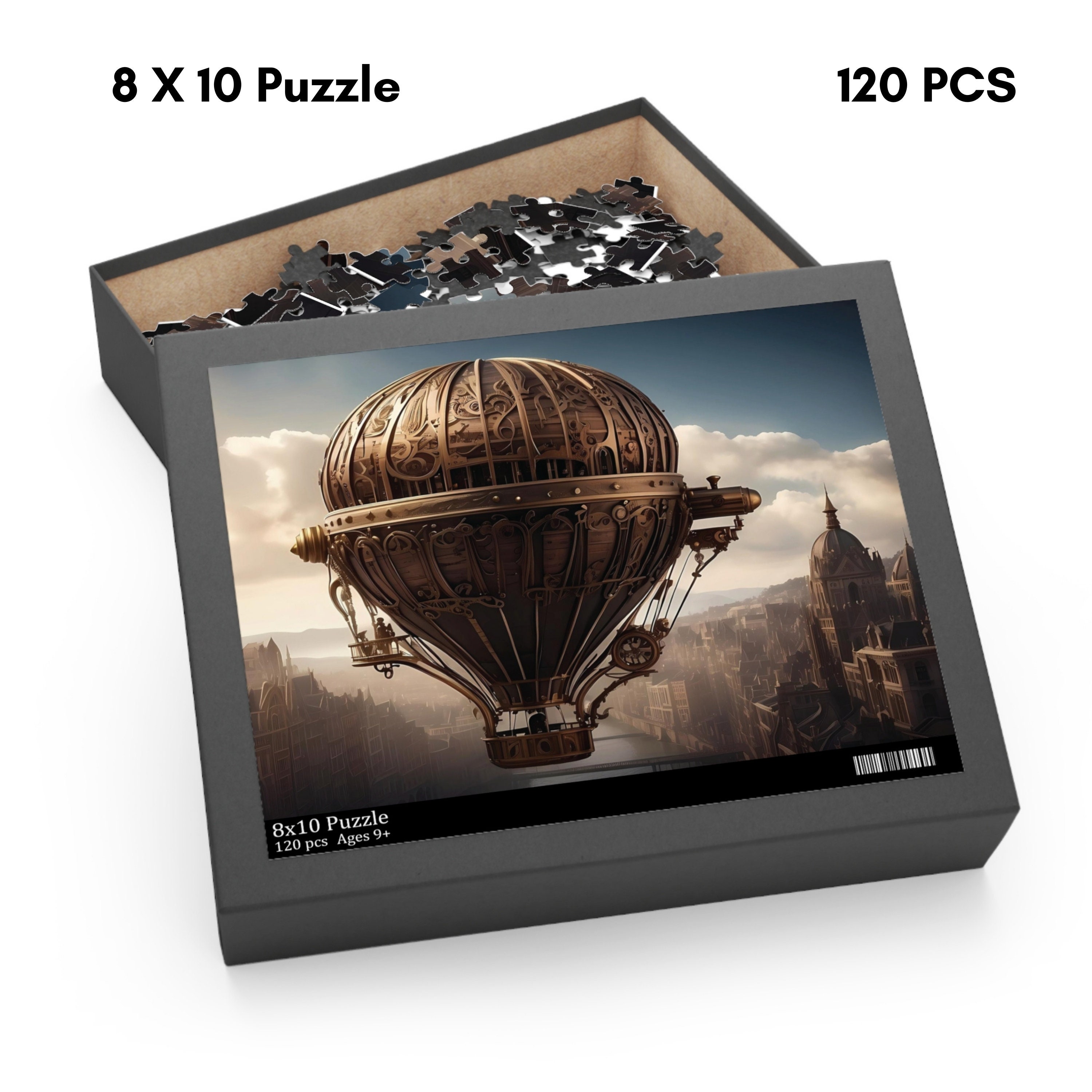 Steampunk Hot Air Balloon Jigsaw Puzzle D, 120, 252, 500 Pieces Jigsaw ...