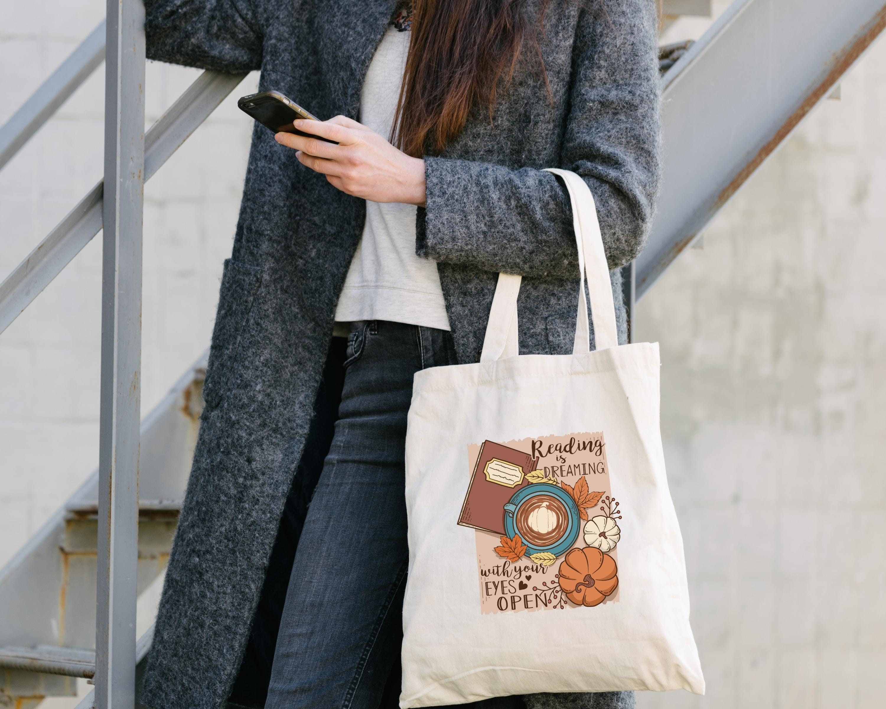 Book Lovers Tote Bags Librarian Gifts Reading is Dreaming - Etsy
