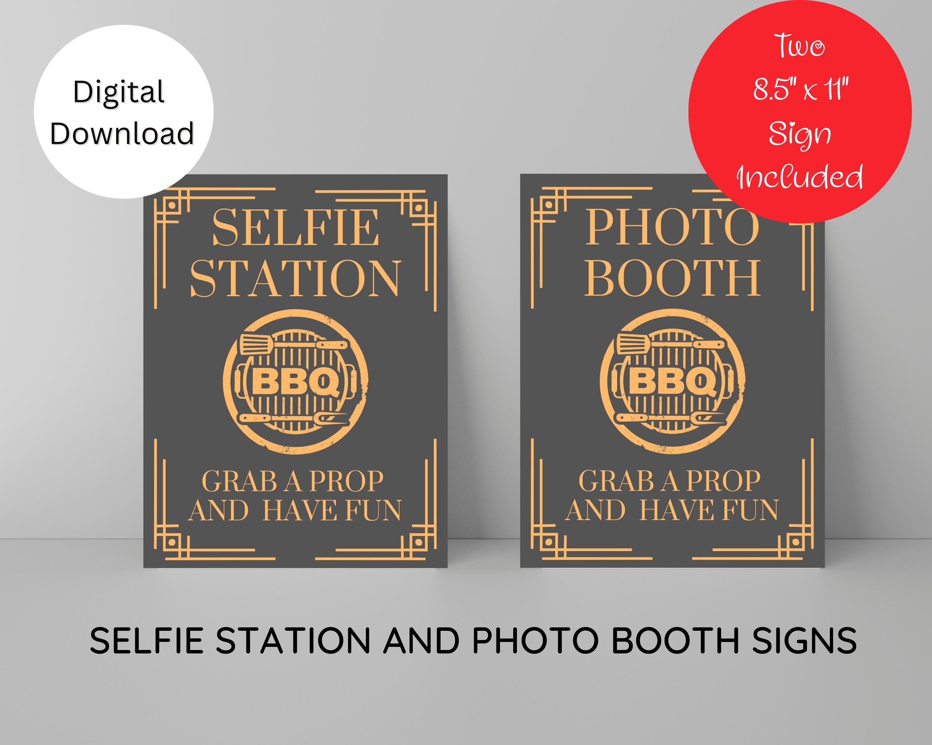 BBQ Photo Booth Props Printable Download, DIY Props, Backyard Grill ...
